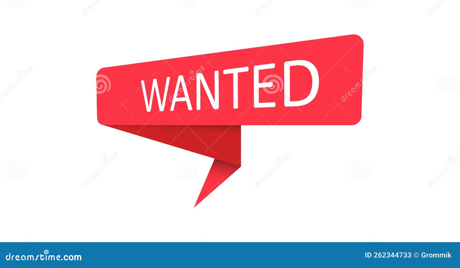 Wanted. a Red Banner, Pointer, Sticker, Label or Speech Bubble for Apps ...