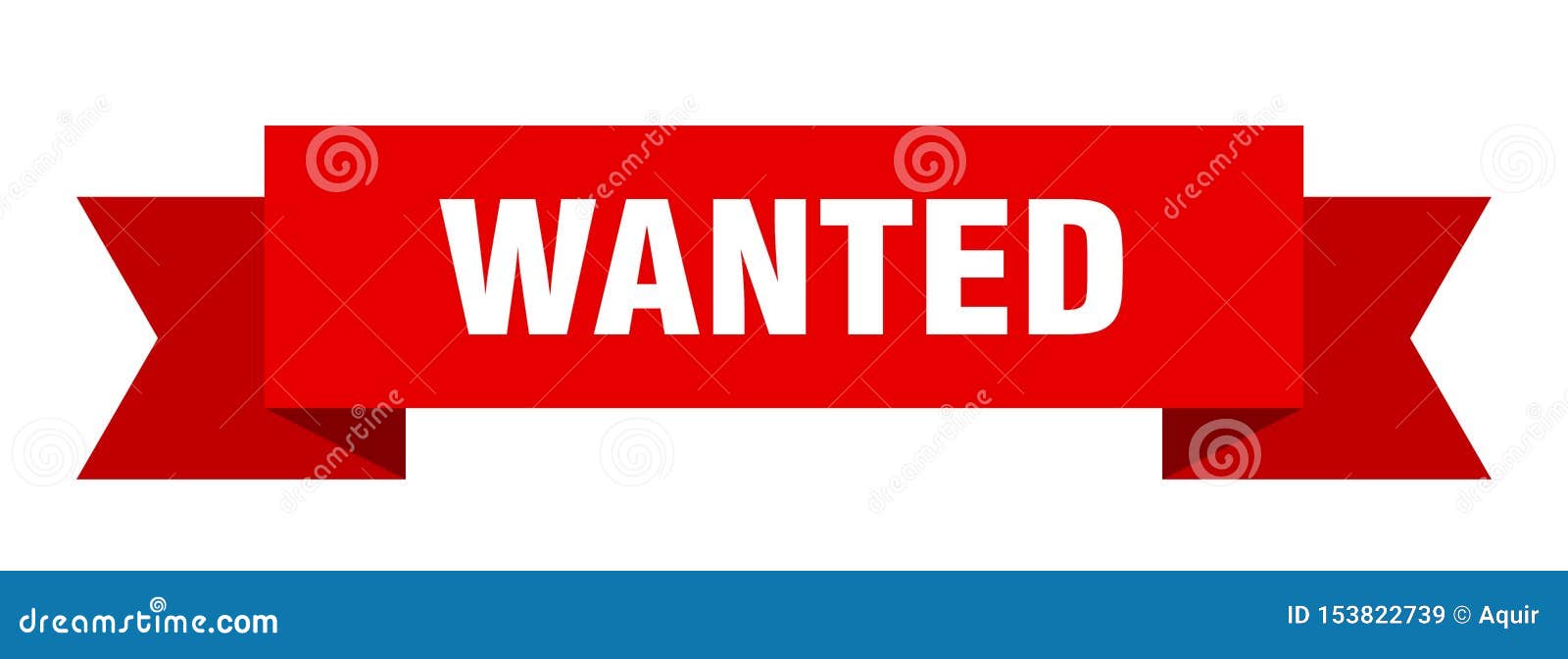 Wanted ribbon. stock vector. Illustration of element - 153822739