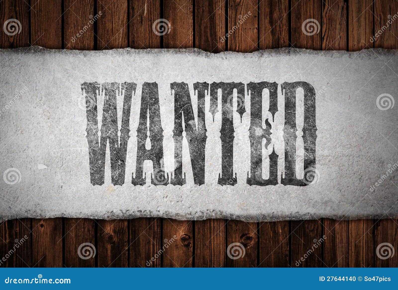 Wanted sign stock photo. Image of western, wrinkle, paper - 27644140