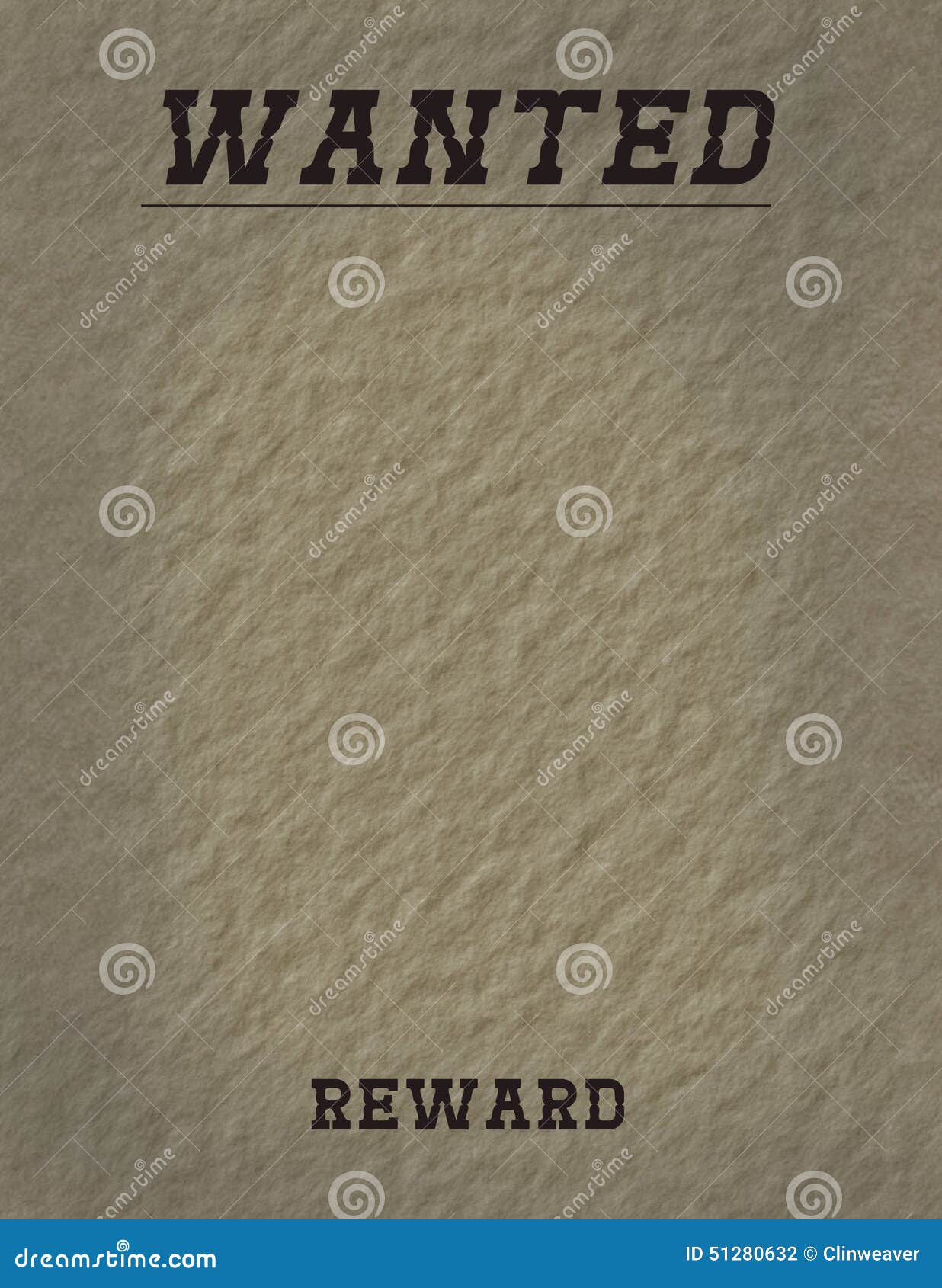 Wanted Sign with Reward stock photo. Image of wild, robber - 51280632
