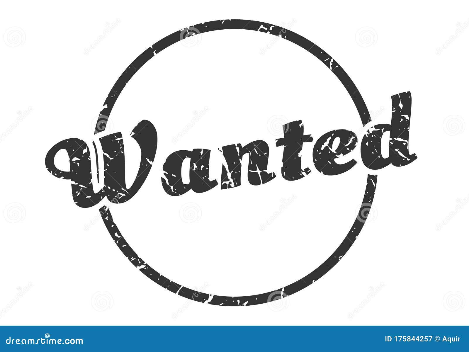 Wanted Sign. Wanted Round Vintage Stamp Stock Vector - Illustration of ...