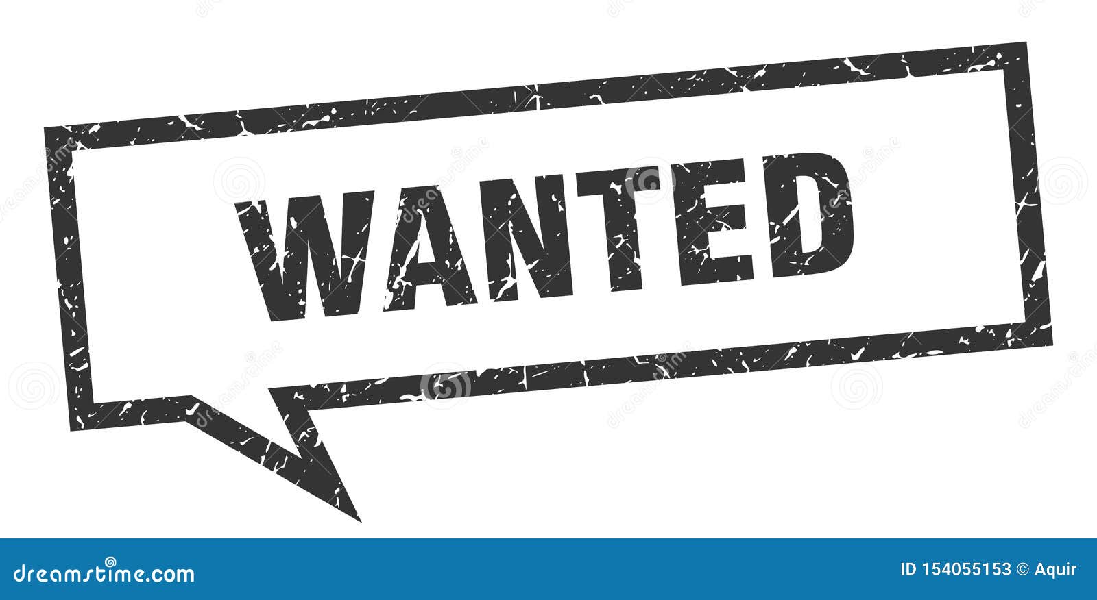 Wanted speech bubble. stock vector. Illustration of page - 154055153