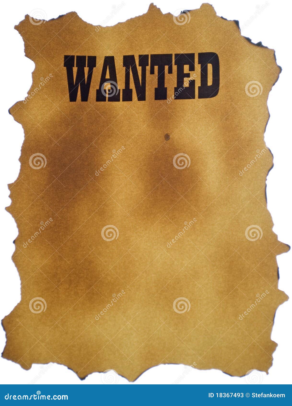 Wanted with White Background Stock Image - Image of piece, wild: 18367493
