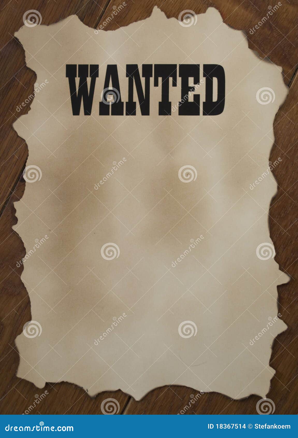 Wanted with a Wooden Background Stock Photo - Image of empty, wanted ...