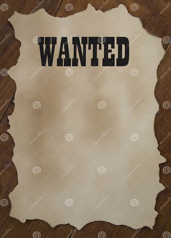 Wanted with a Wooden Background Stock Photo - Image of empty, wanted ...
