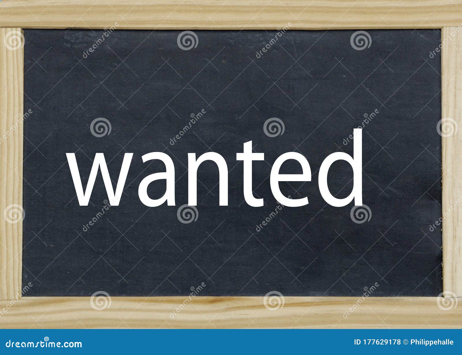Wanted Written on a Chalkboard Stock Photo - Image of chalkboard, stone ...