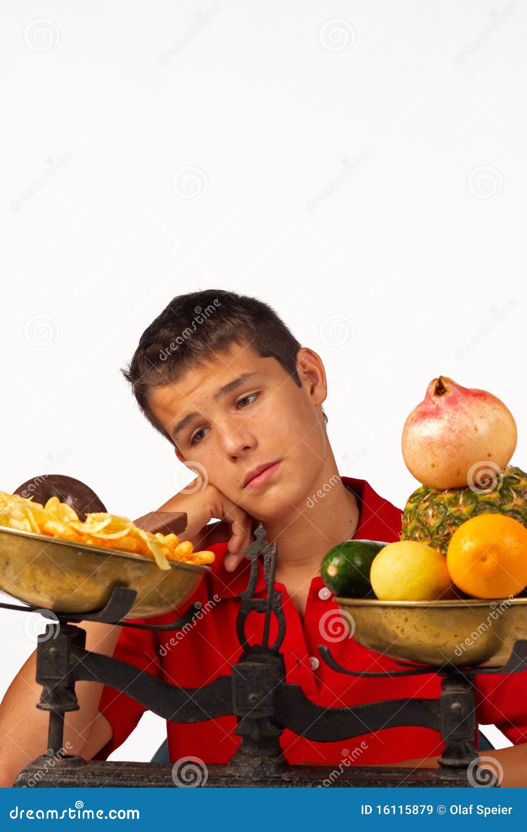 Wanting junk food stock image. Image of slimming, scales - 16115879