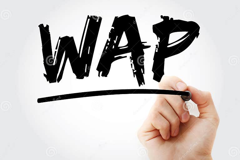 WAP - Wireless Access Point Acronym with Marker, Technology Concept ...