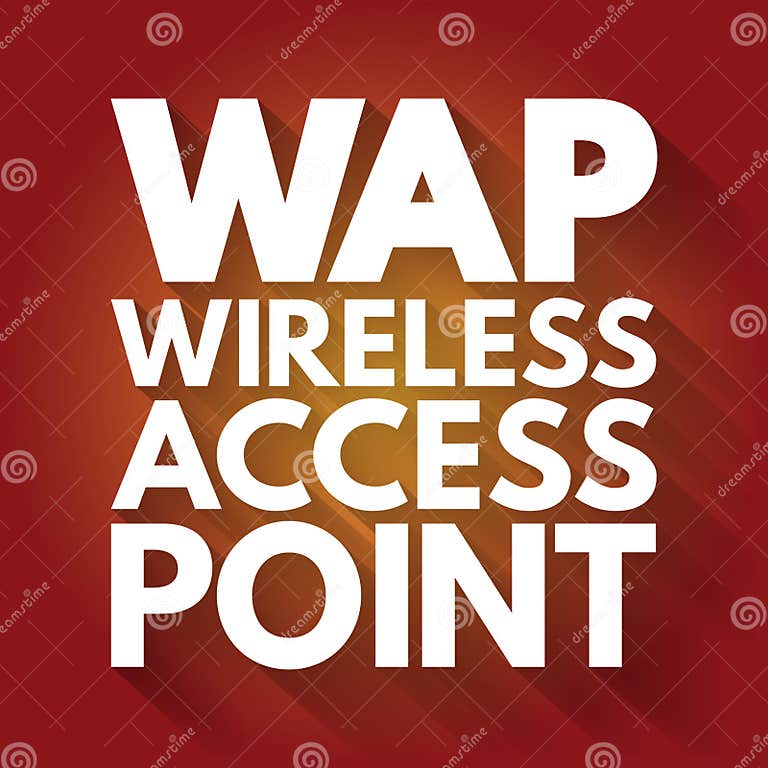 WAP - Wireless Access Point Acronym, Technology Concept Background ...