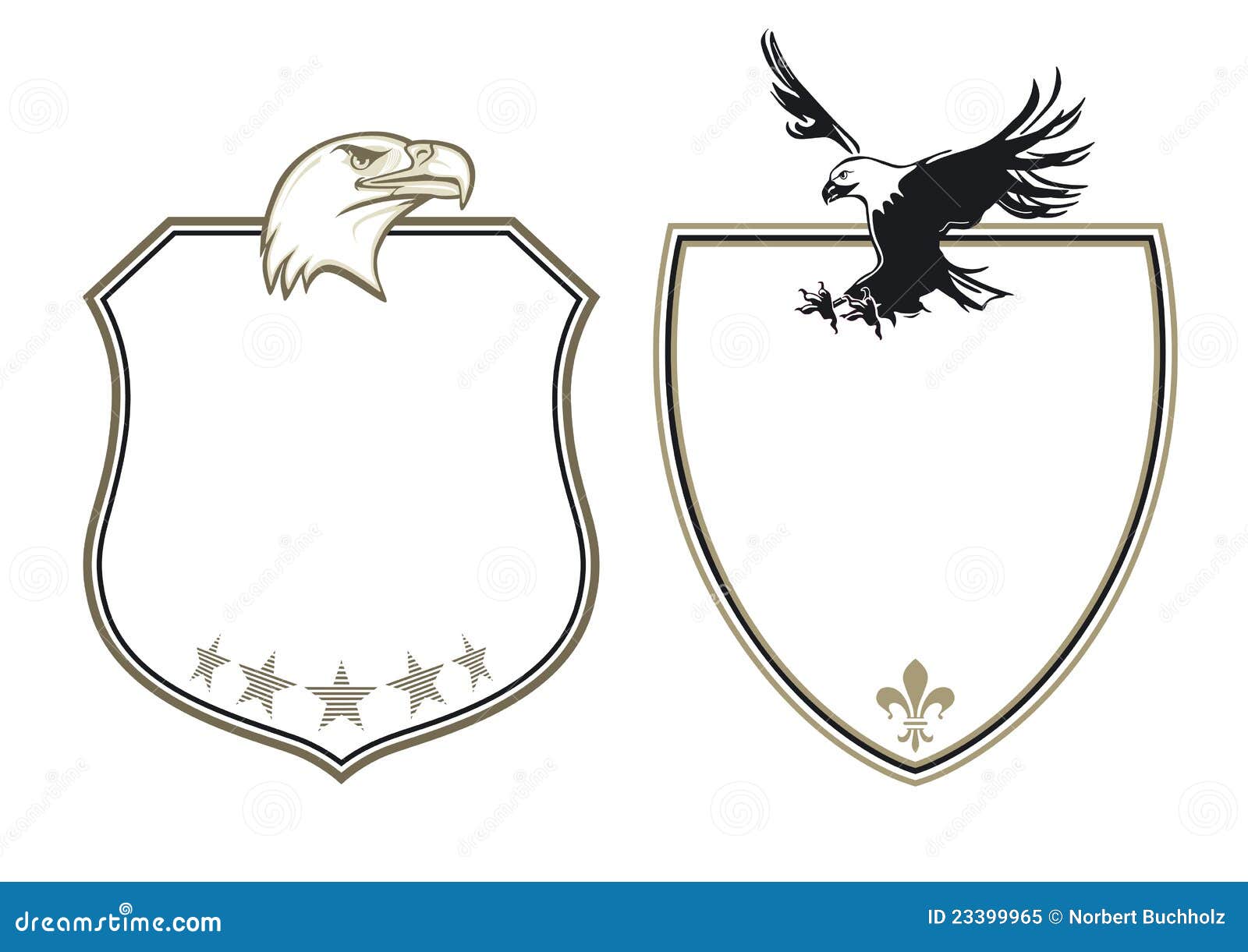 Wappen mit Adlern vektor abbildung. Illustration von wegweiser - 23399965