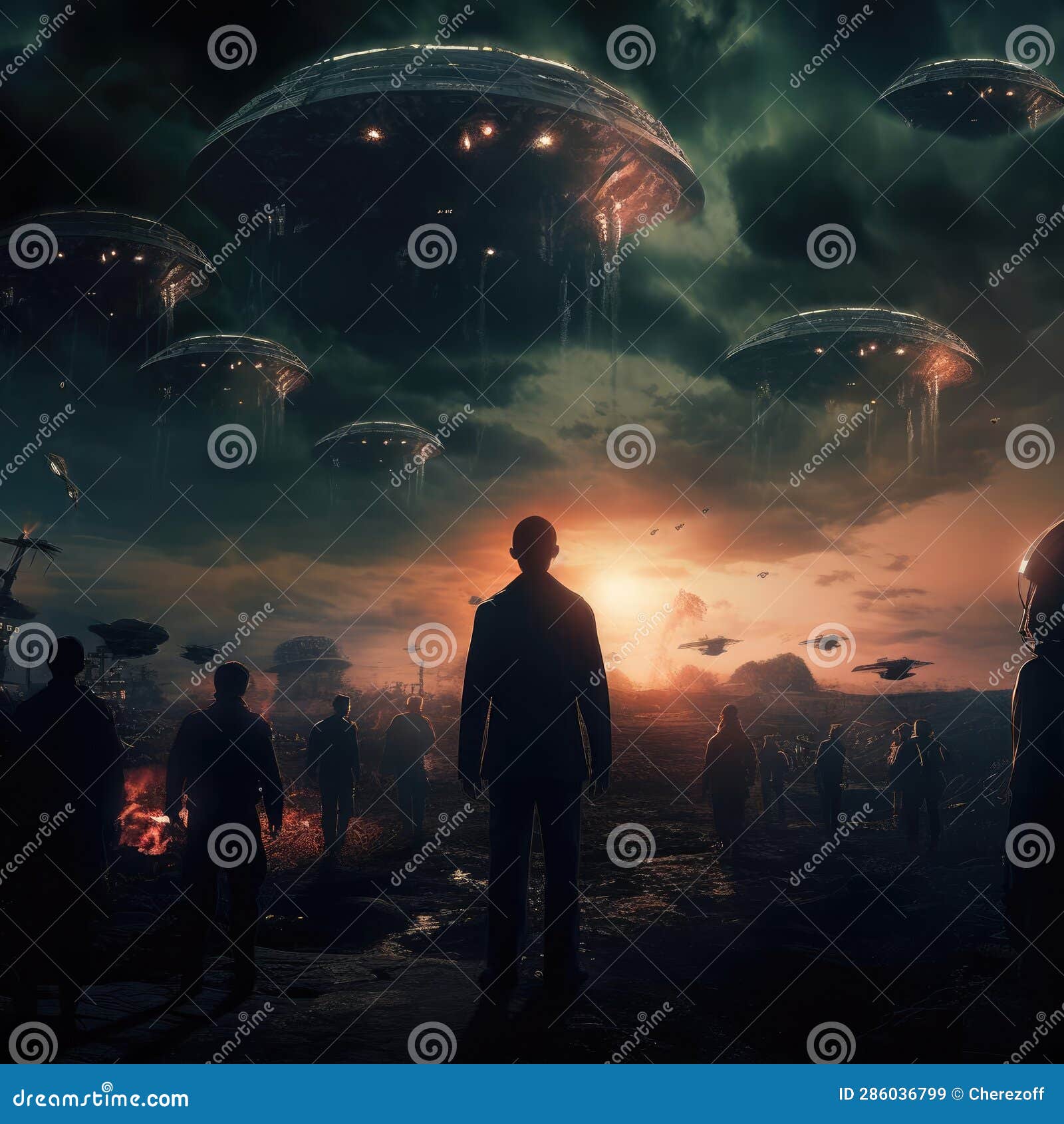 War with aliens stock illustration. Illustration of space - 286036799