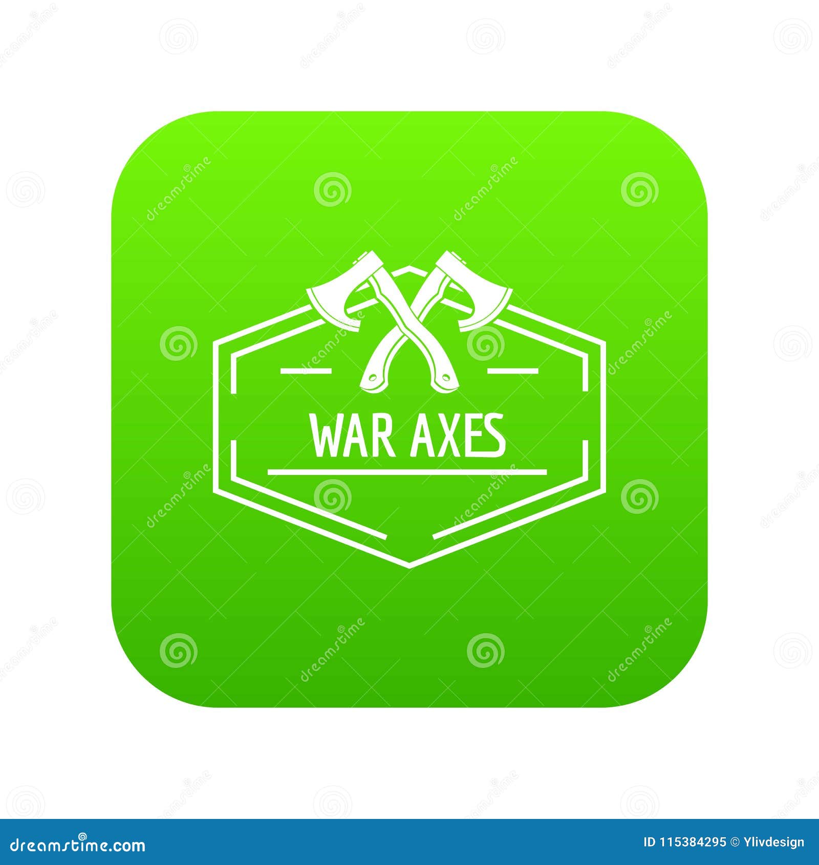 War axe icon green vector stock vector. Illustration of sharp - 115384295