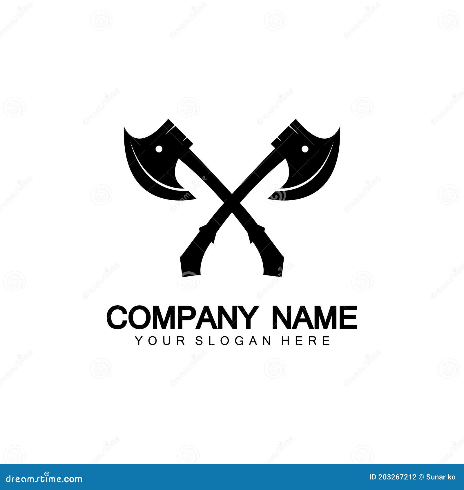 War Axe Logo. War Axe Executioner Axe Viking Battle Axe in Vector Stock ...