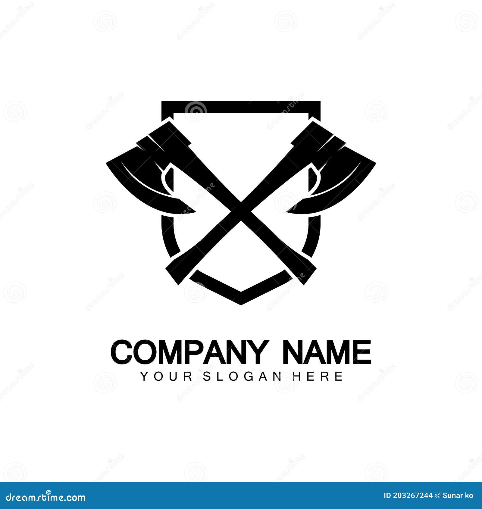 War Axe Logo. War Axe Executioner Axe Viking Battle Axe in Vector Stock ...