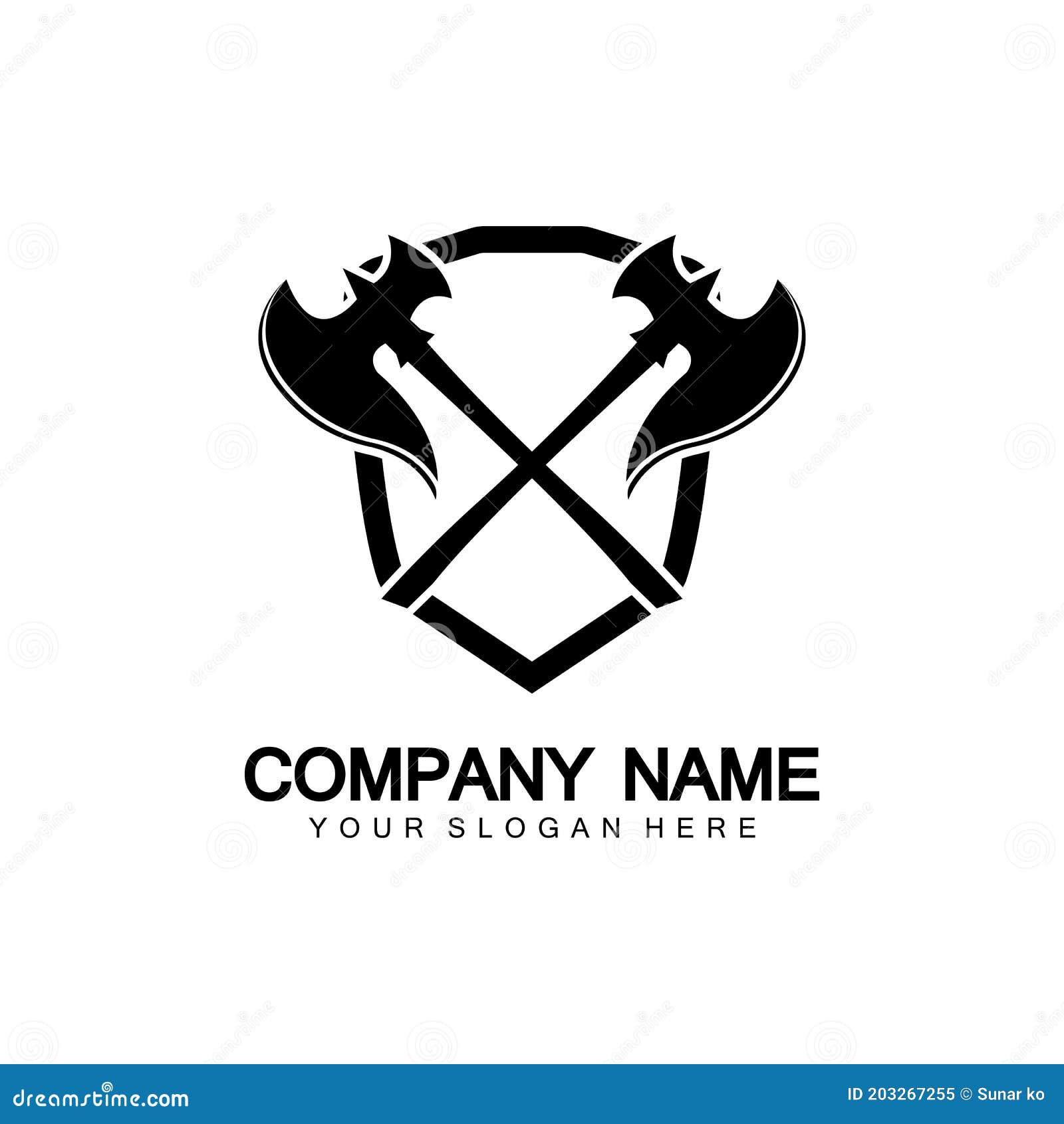 War Axe Logo. War Axe Executioner Axe Viking Battle Axe in Vector Stock ...