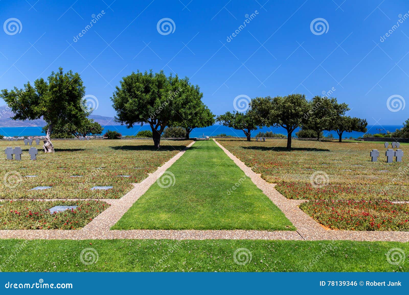 War Cemetery, Maleme, Crete Stock Photo - Image of soldier, memorial ...