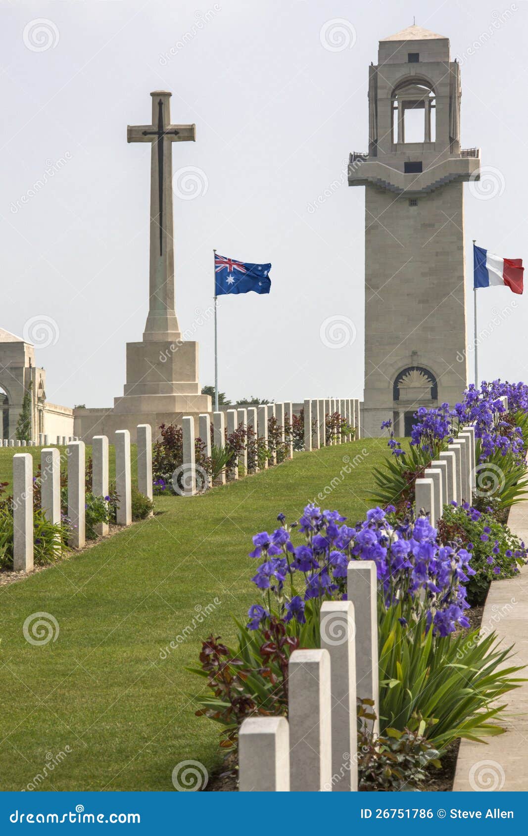 War Cemetery - the Somme - France Stock Photo - Image of honored ...