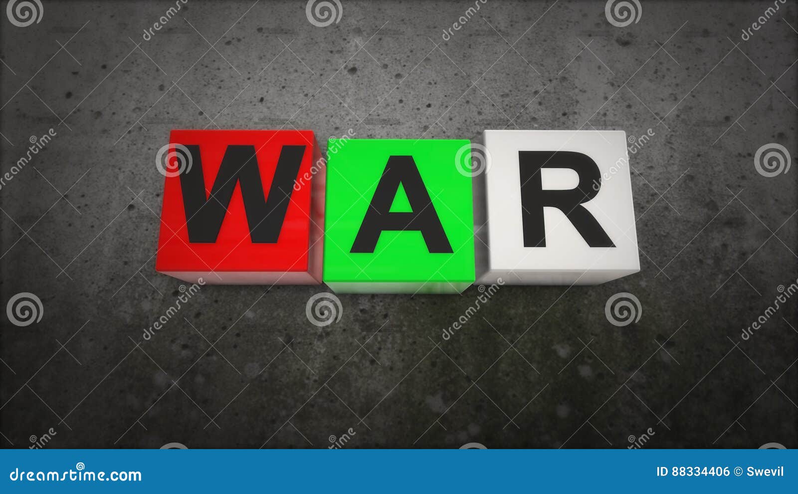 The War in the Colored Squares of War Concept. Stock Illustration ...