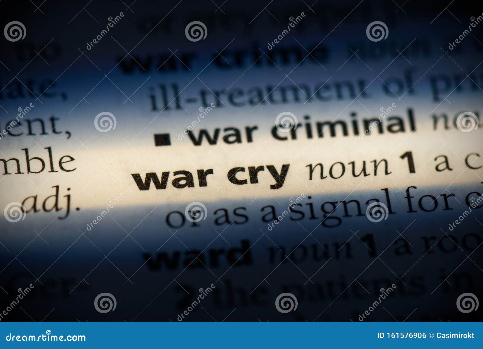 War cry stock photo. Image of isolated, printed, paper - 161576906