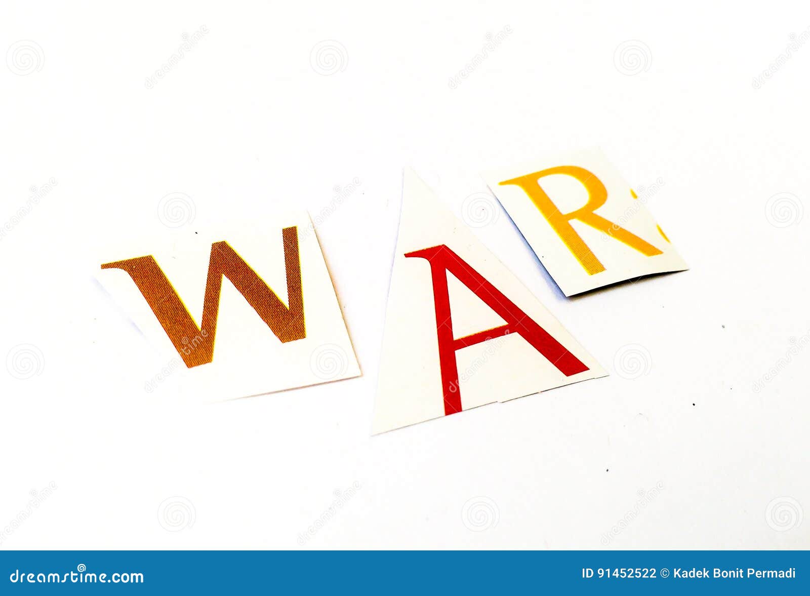 War - Cutout Words Collage of Mixed Magazine Letters with White ...