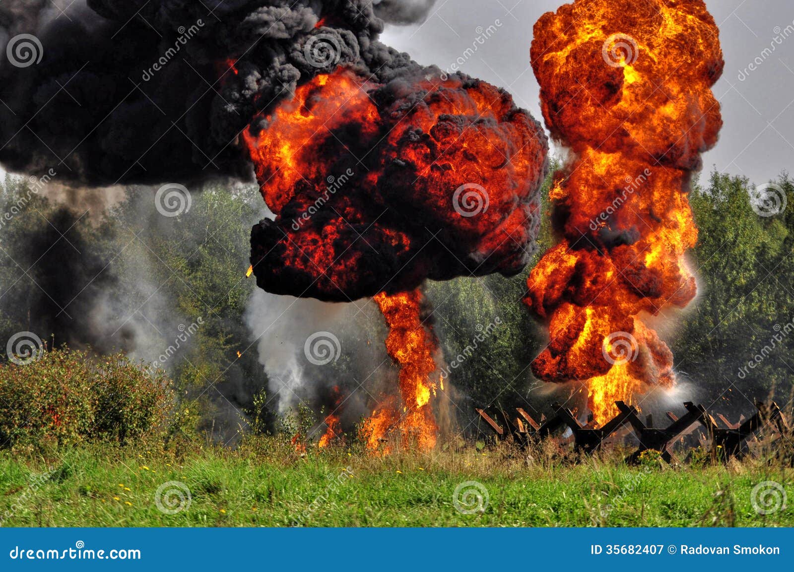 War Demonstration - Explosion Stock Image - Image of black, cloud: 35682407