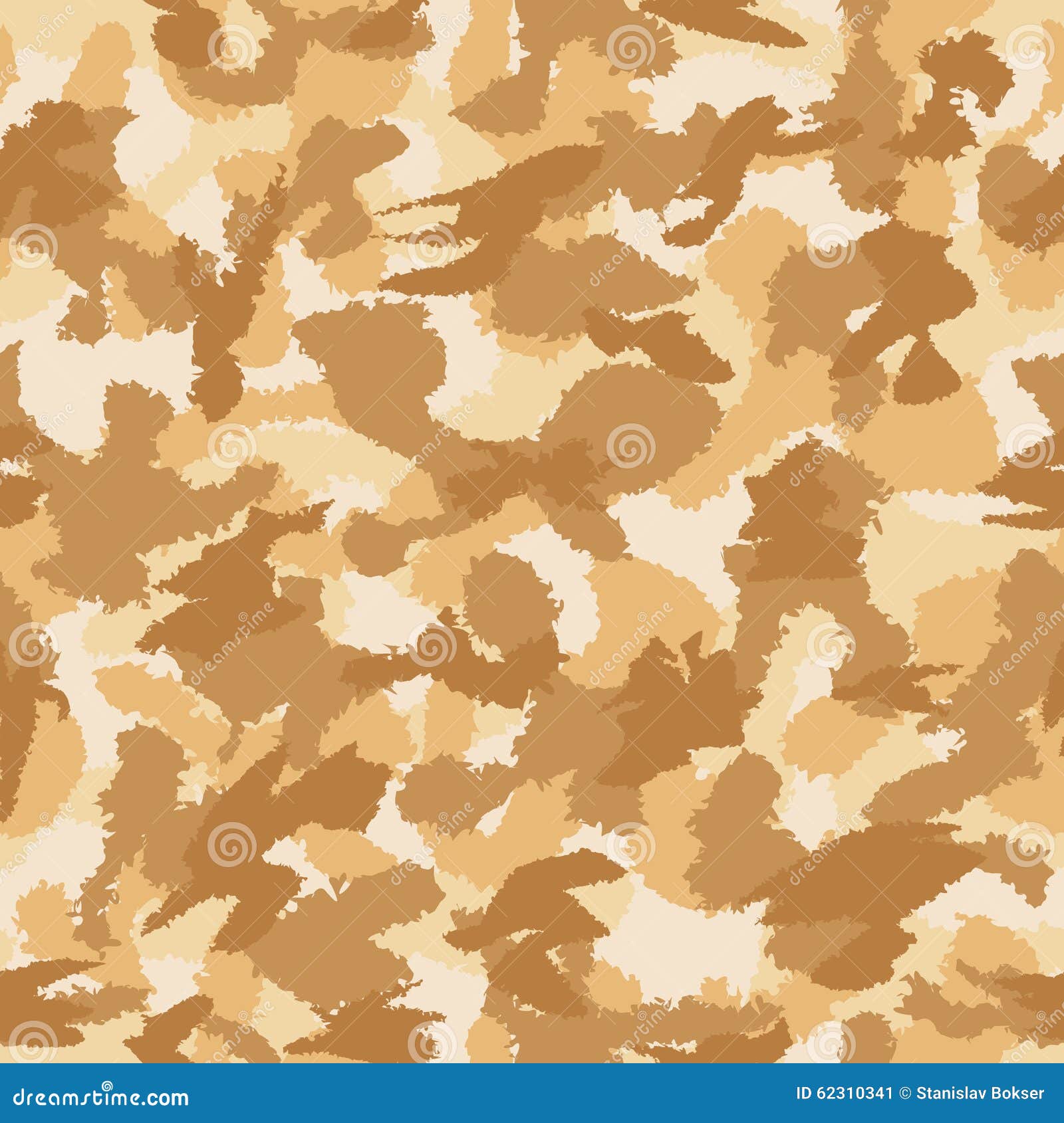 War Desert Camouflage Seamless Vector Pattern Stock Vector ...