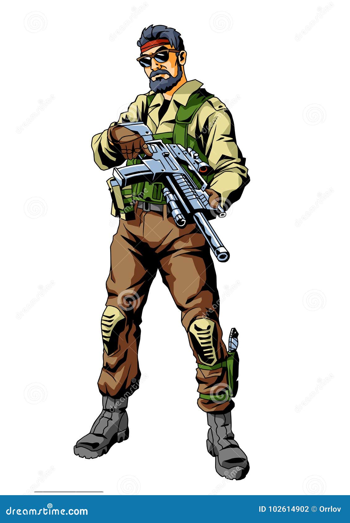 War dog soldier stock vector. Illustration of logo, male - 102614902