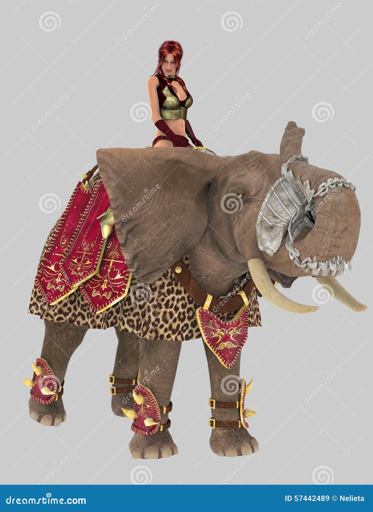 War elephant and warrior stock illustration. Illustration of warrior ...