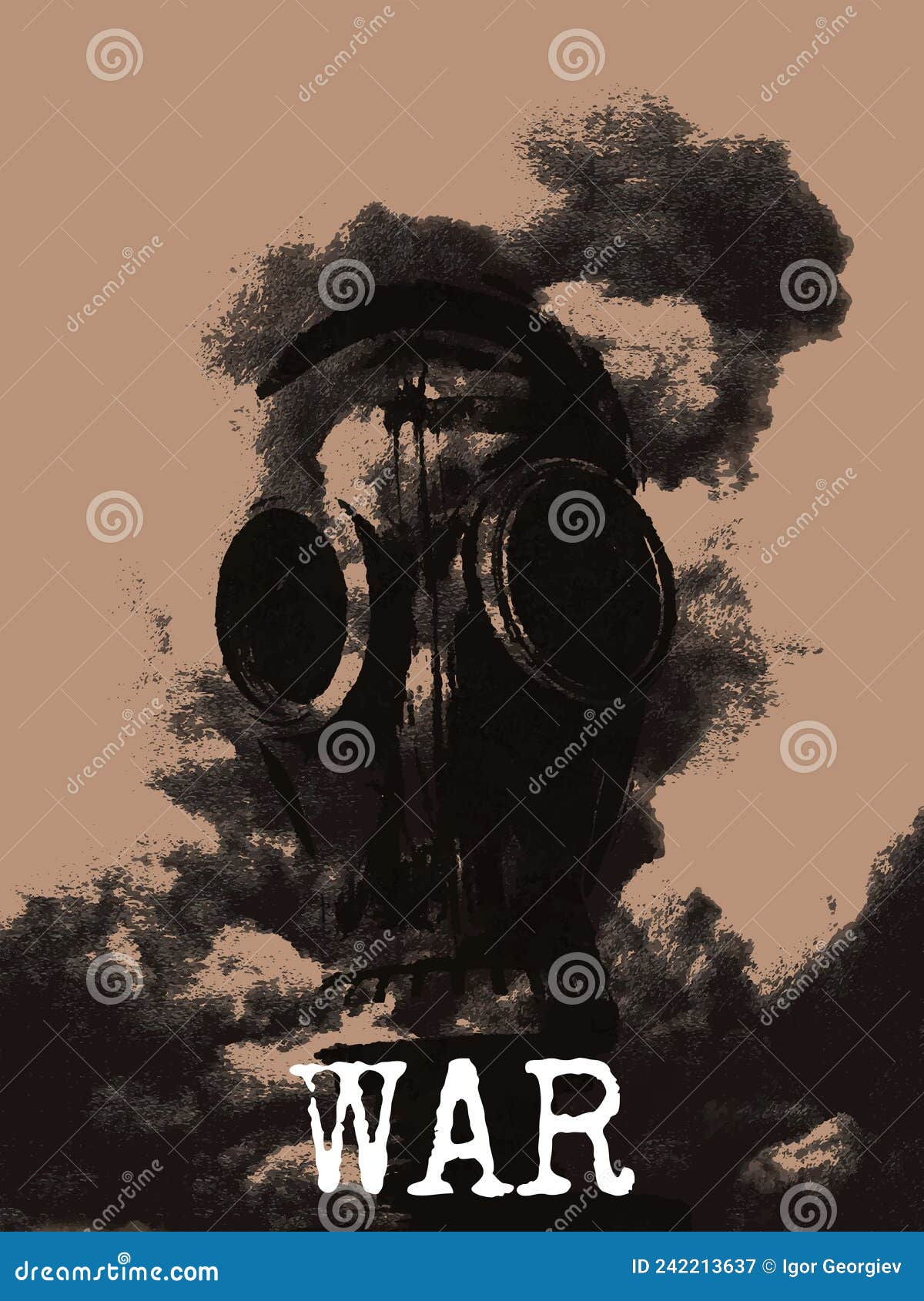 War And End Of World Concept In Flat Style. Dangers Of Nuclear War ...