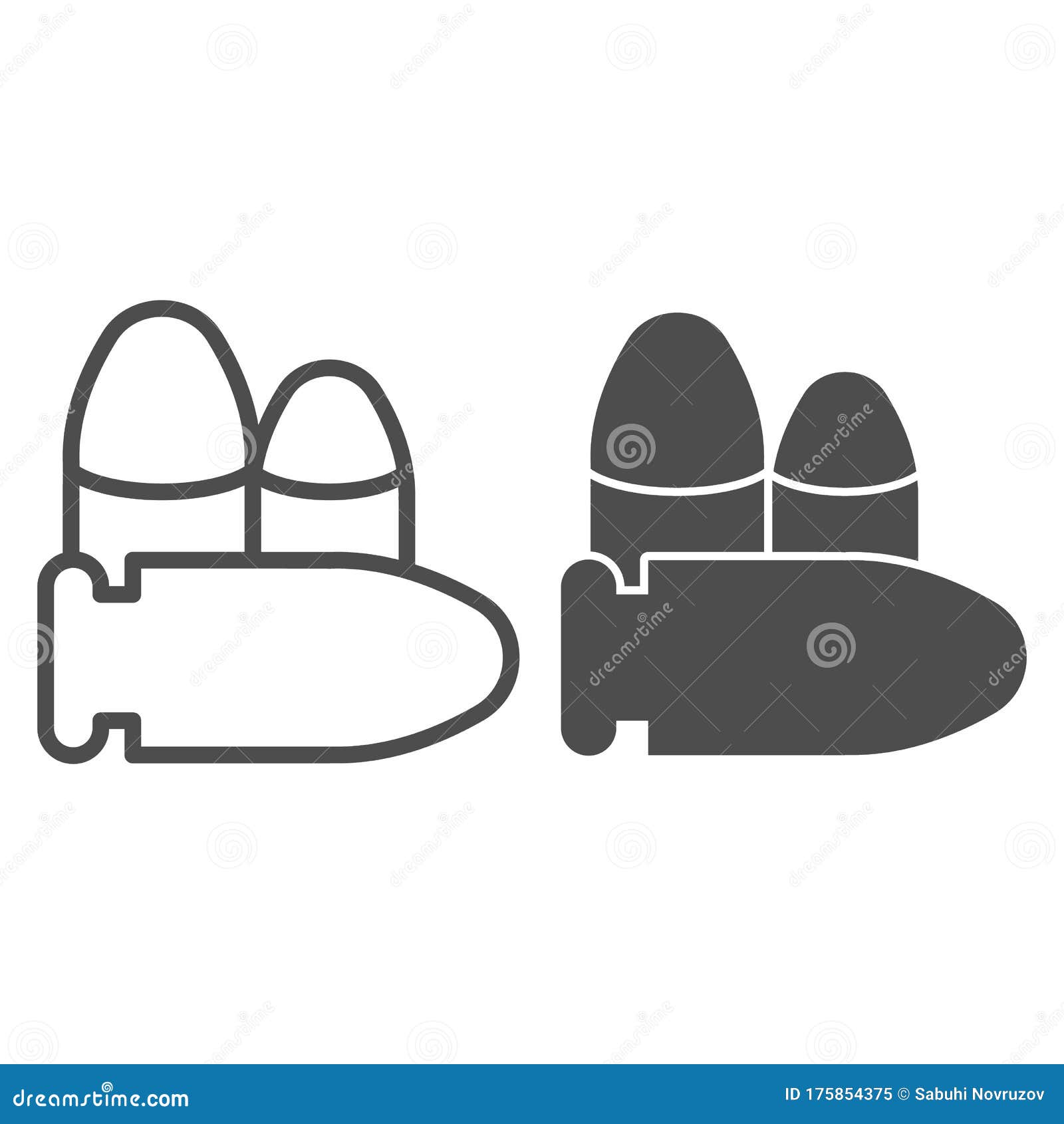 War Explosive Shell Thin Line Icon. Weapon Bullets, Ammunition Symbol ...