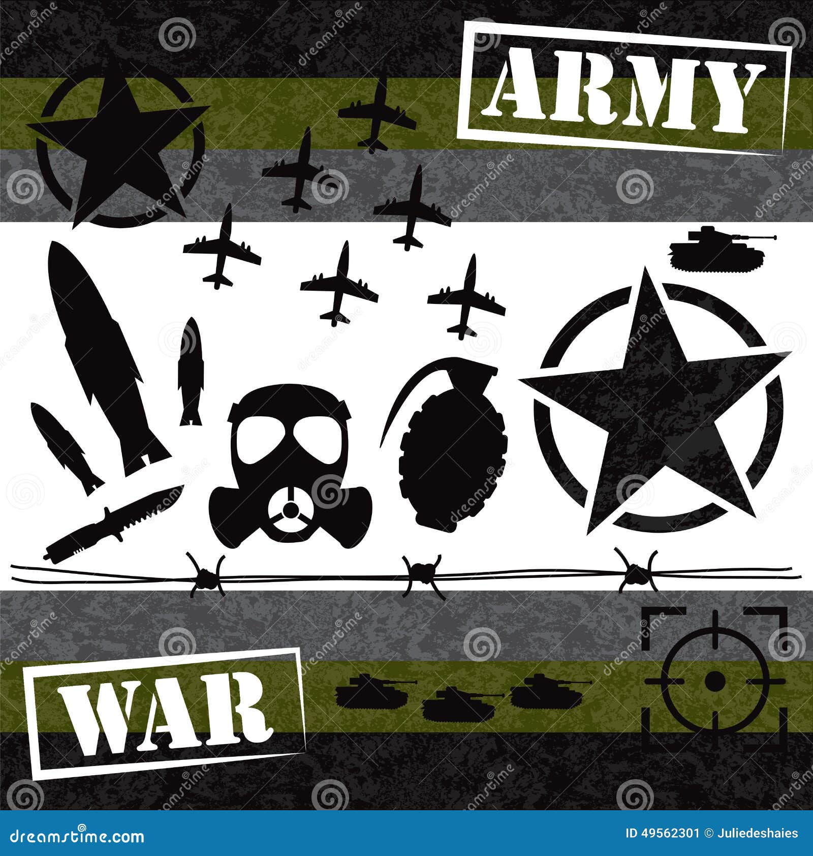 War graphic element design stock vector. Illustration of military ...