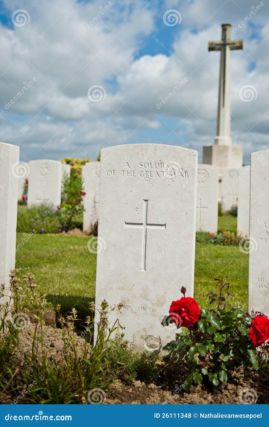 War Grave of an Unknown Soldier Stock Photo - Image of allied, crying ...