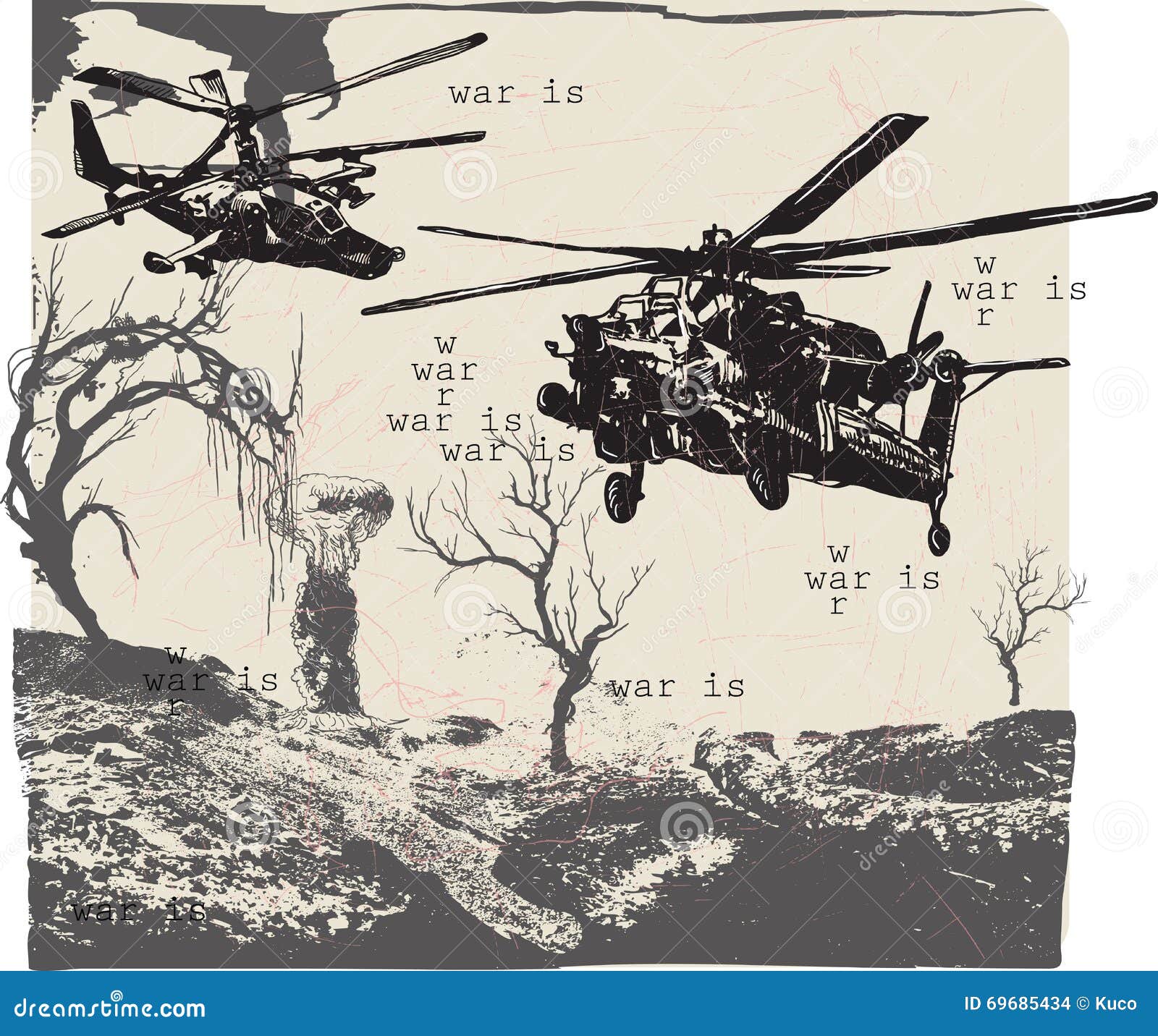 War is - an Hand Drawn Vector, Freehand Stock Vector - Illustration of ...