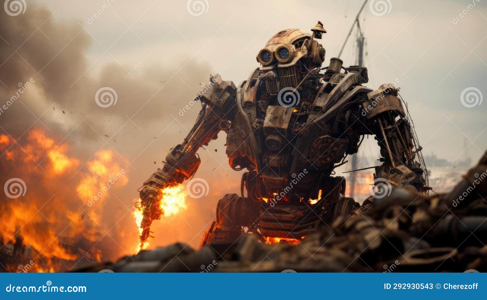 War between Humans and Robots Stock Image - Image of intelligence ...
