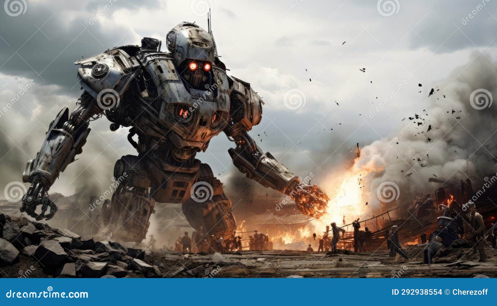 War between Humans and Robots Stock Photo - Image of rivalry ...