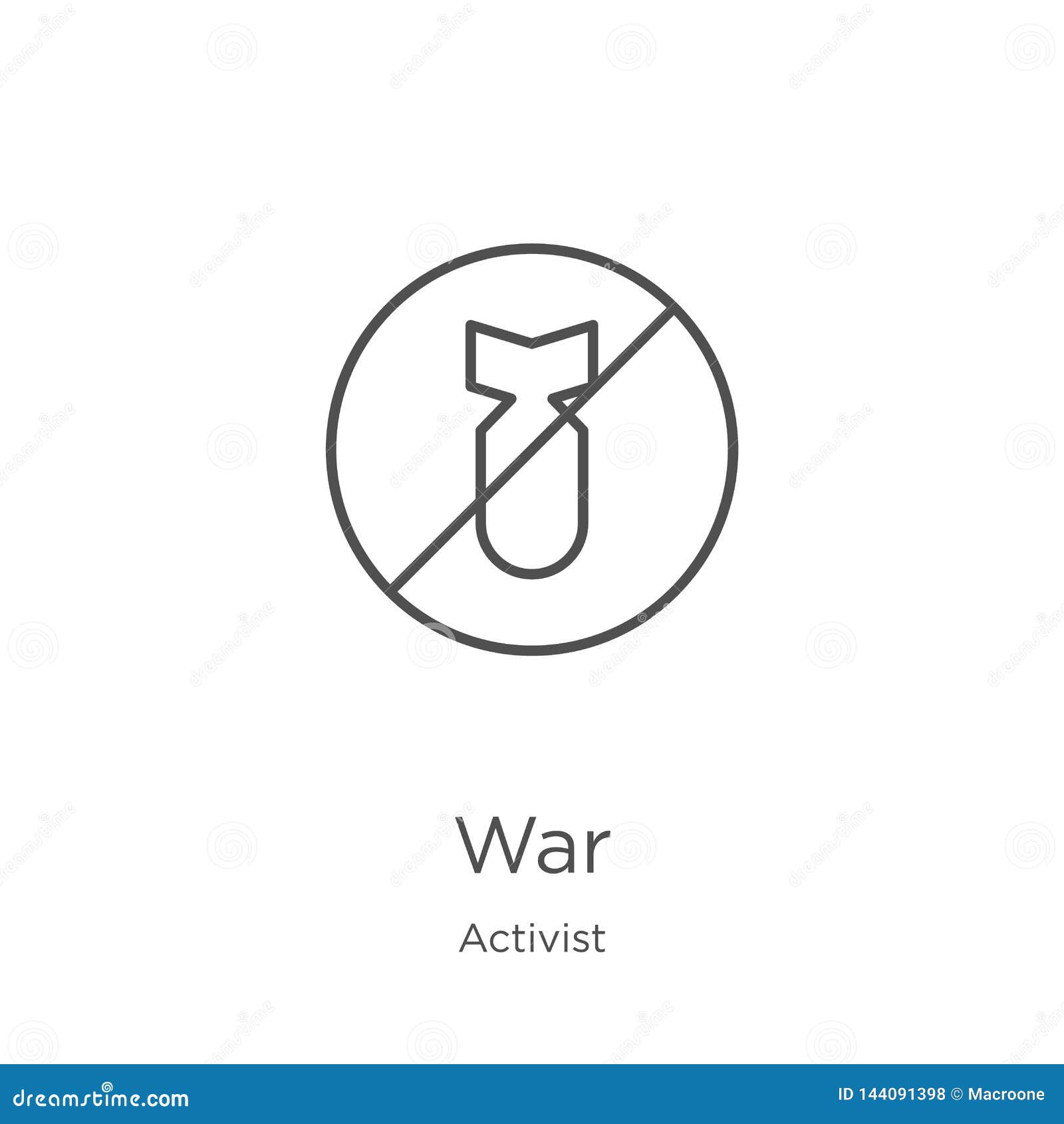 War Icon Vector from Activist Collection. Thin Line War Outline Icon ...