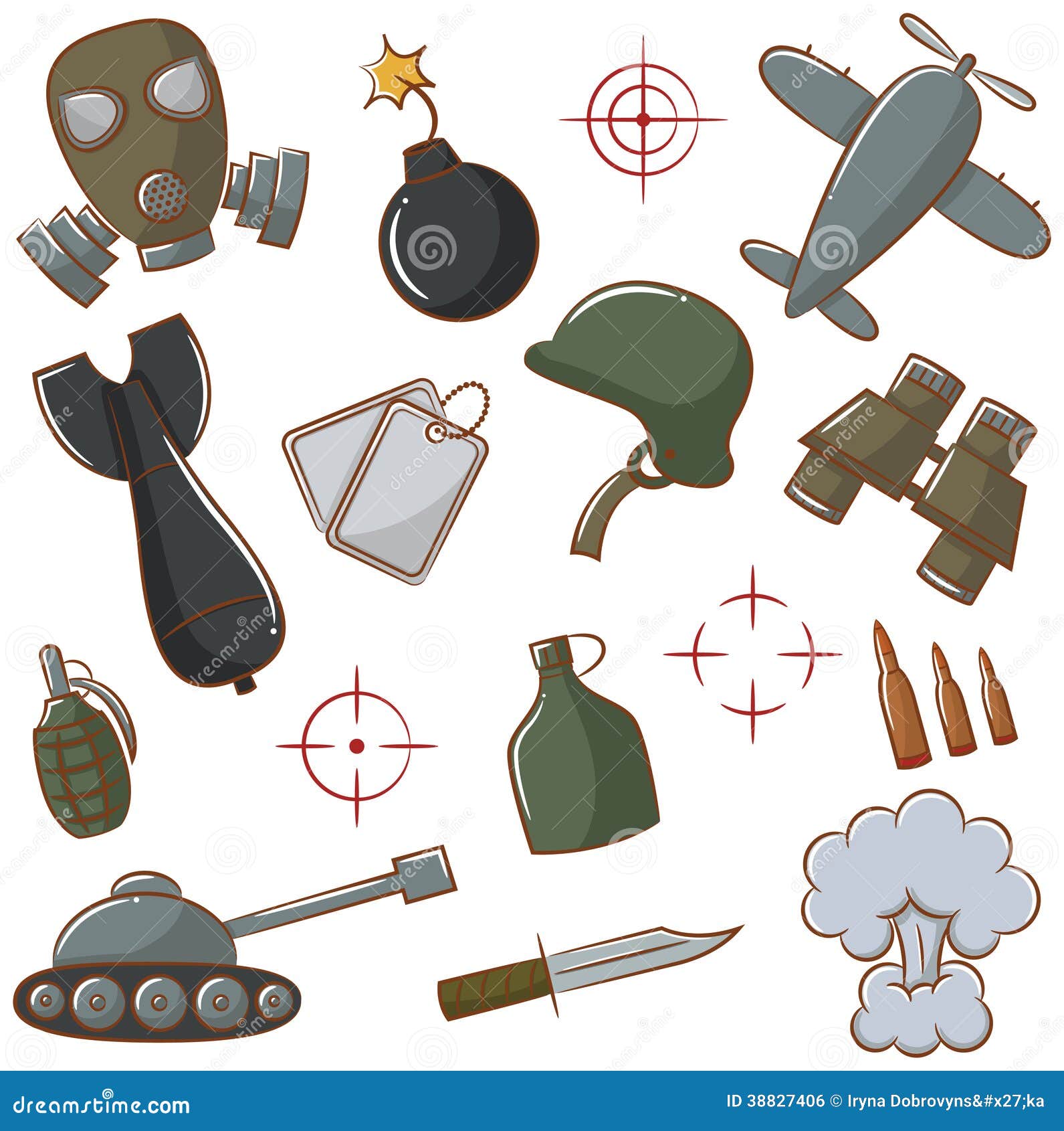 War Icons Set stock vector. Illustration of forces, force - 38827406