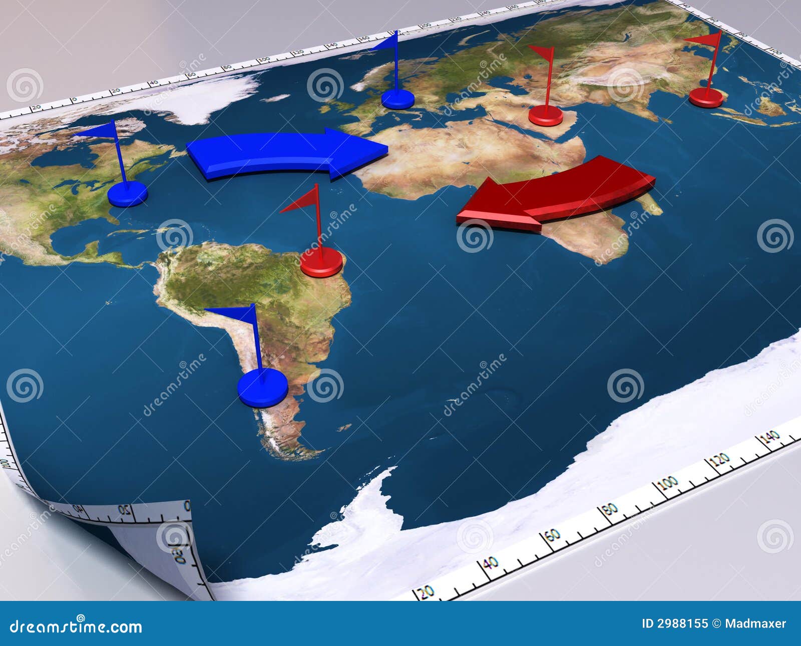 War Map Royalty-Free Cartoon | CartoonDealer.com #2988155