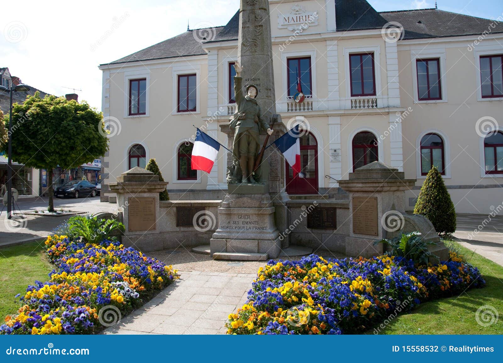 War Memorial in Guer, France Editorial Photography - Image of brittany ...