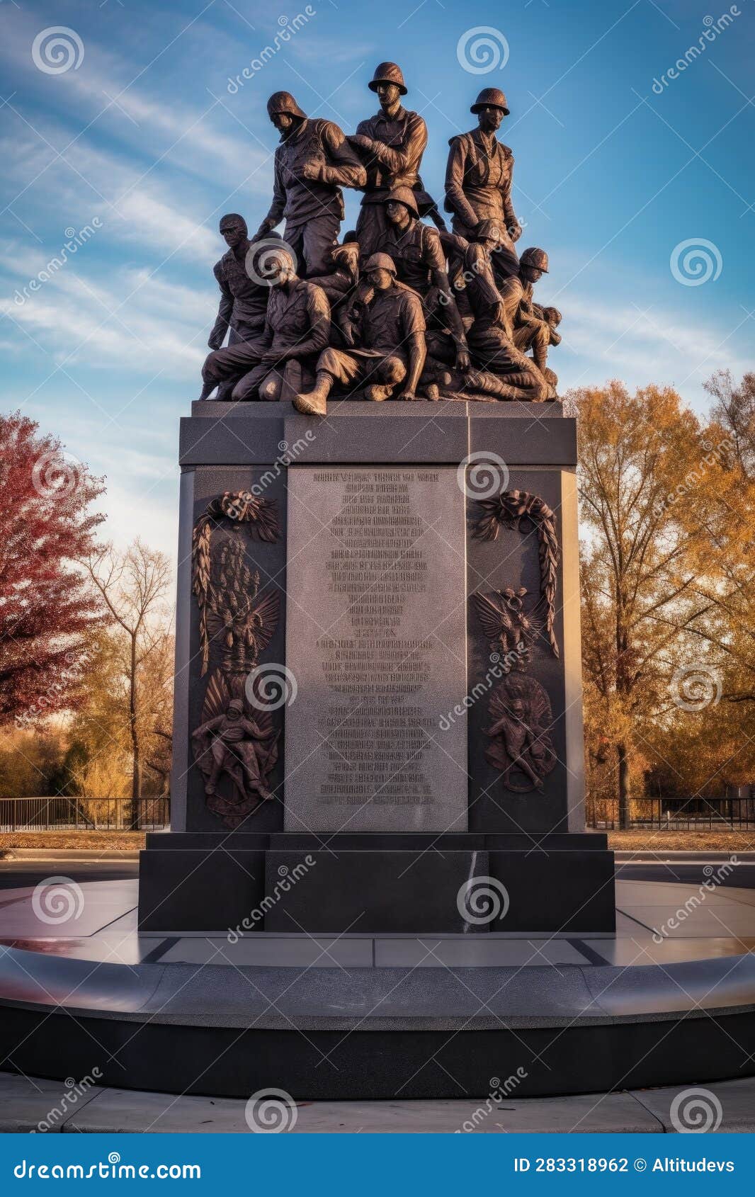 War Memorial Monument with Engraved Names of Fallen Soldiers Stock ...