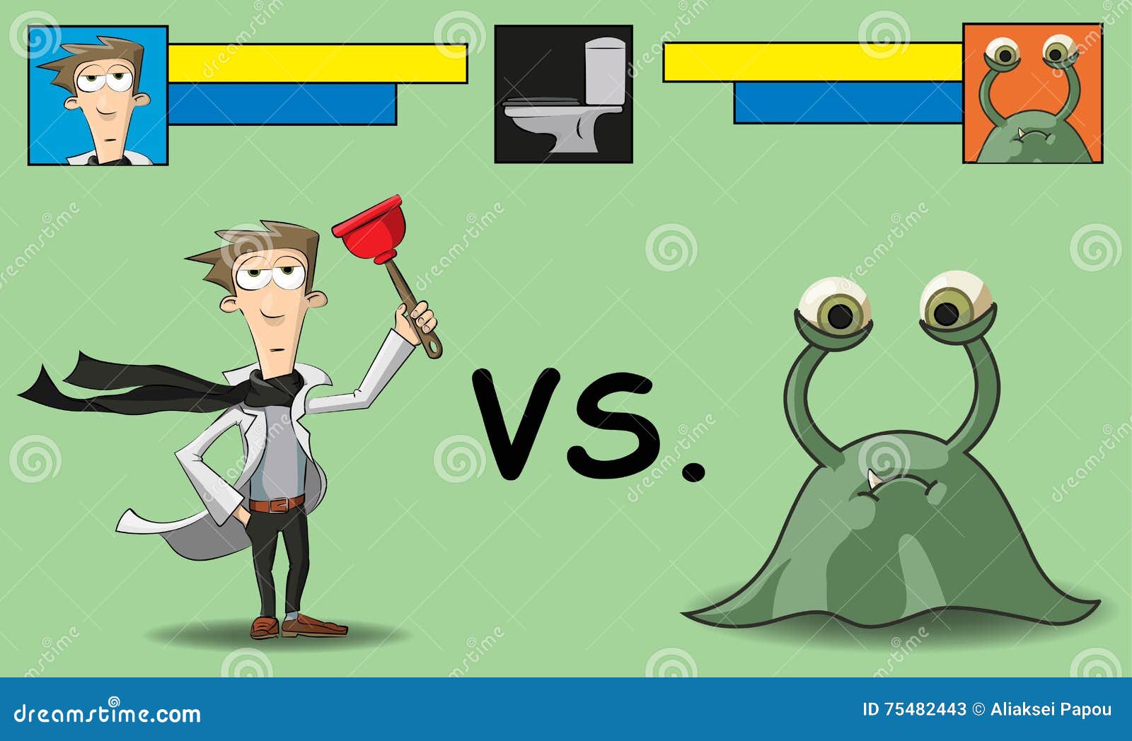 War with microbes stock vector. Illustration of bathroom - 75482443