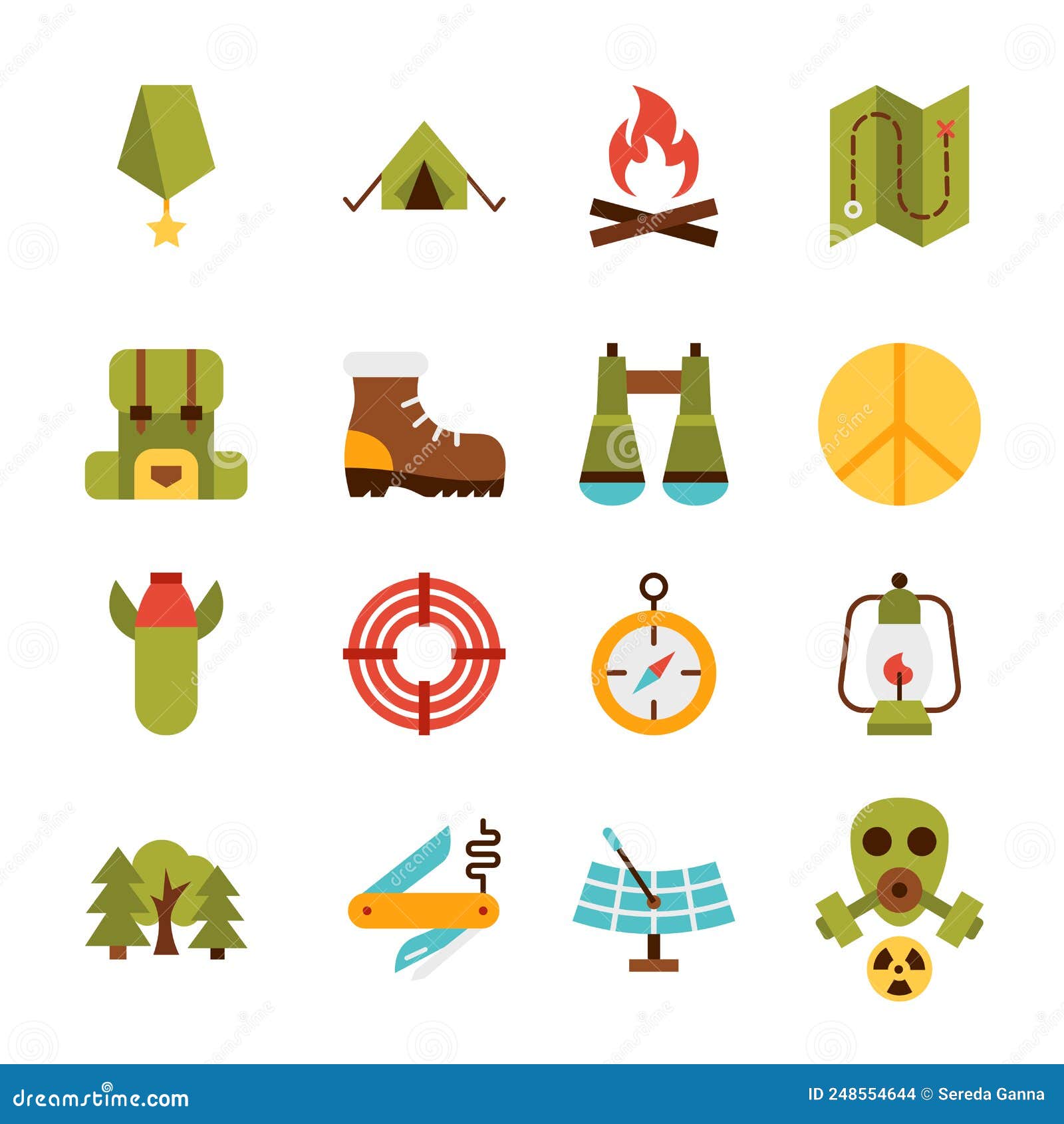 War Military Objects stock vector. Illustration of binoculars - 248554644