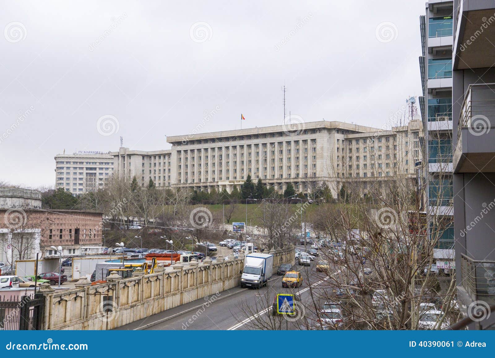 Ministry of National Defence Building and the Boulevard Editorial Photo ...