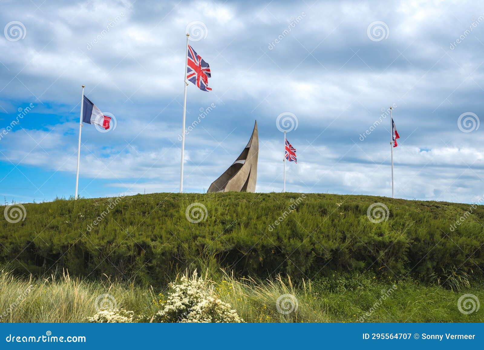 War Monument at Sword Beach, Normandy, France Editorial Photography ...