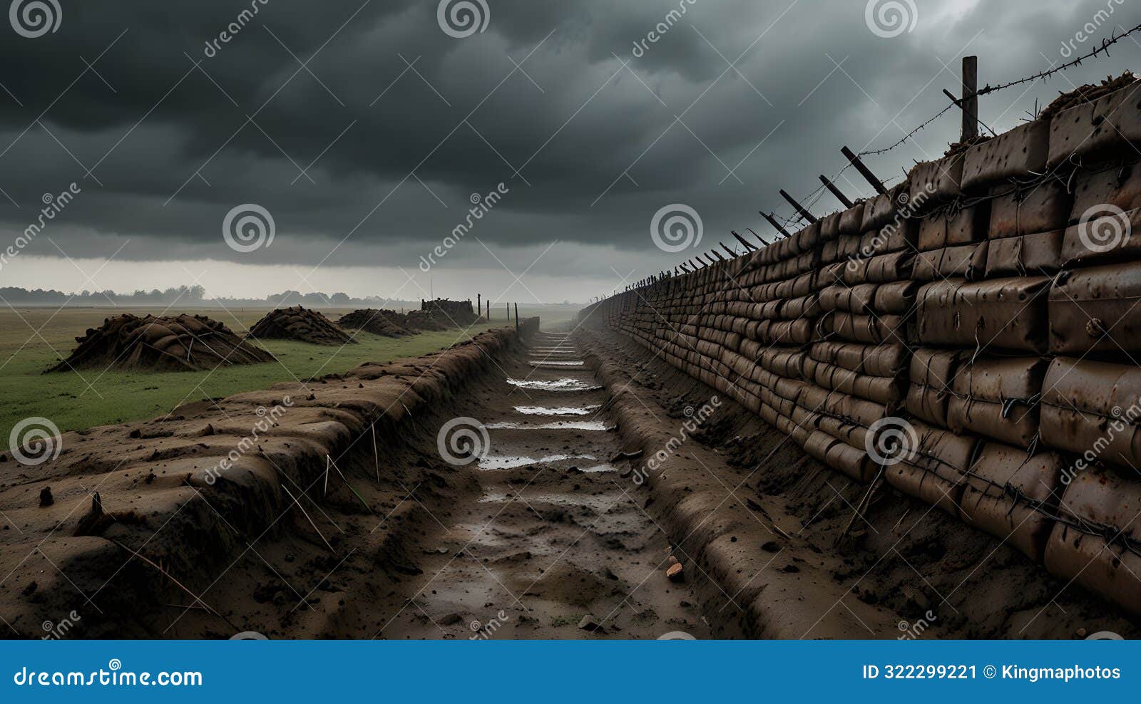 Trench Trenches Ridges Background Stock Illustration | CartoonDealer ...