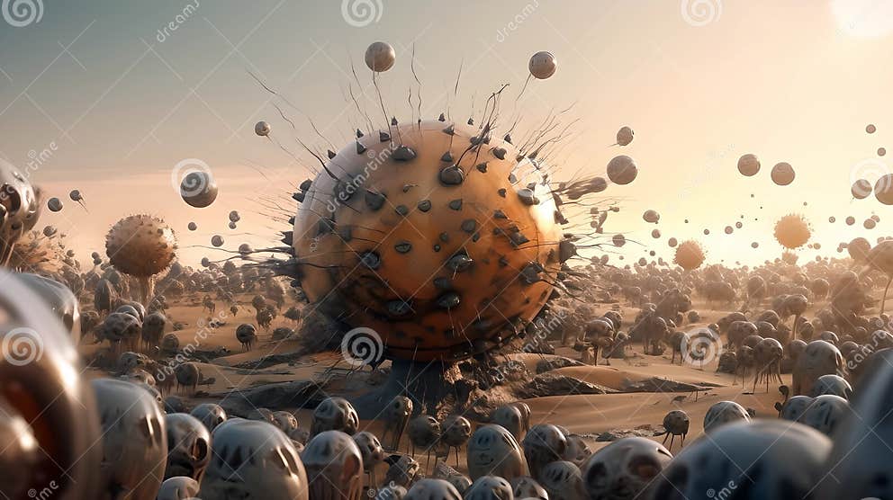 War of Neural Networks, Abstraction Stock Illustration - Illustration ...