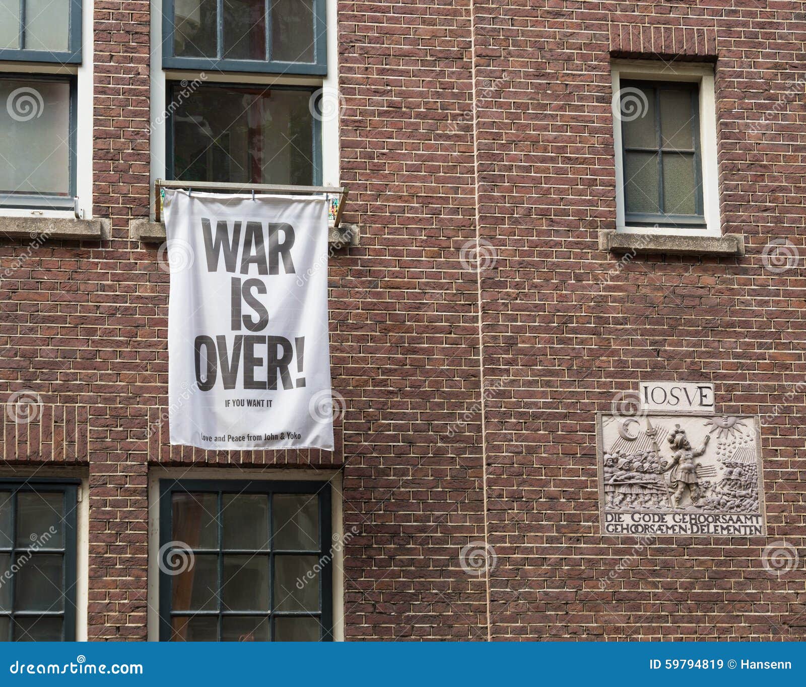 War is over stock image. Image of pacifistic, facade - 59794819