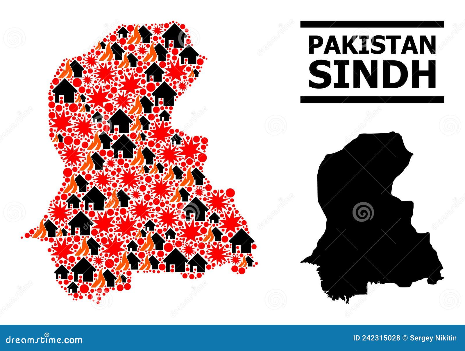 Dot Pattern Map Of Sindh Province Cartoon Vector | CartoonDealer.com ...