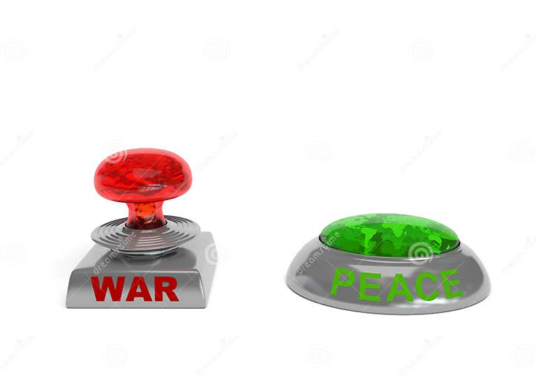 War and Peace buttons stock illustration. Illustration of globe - 43056119