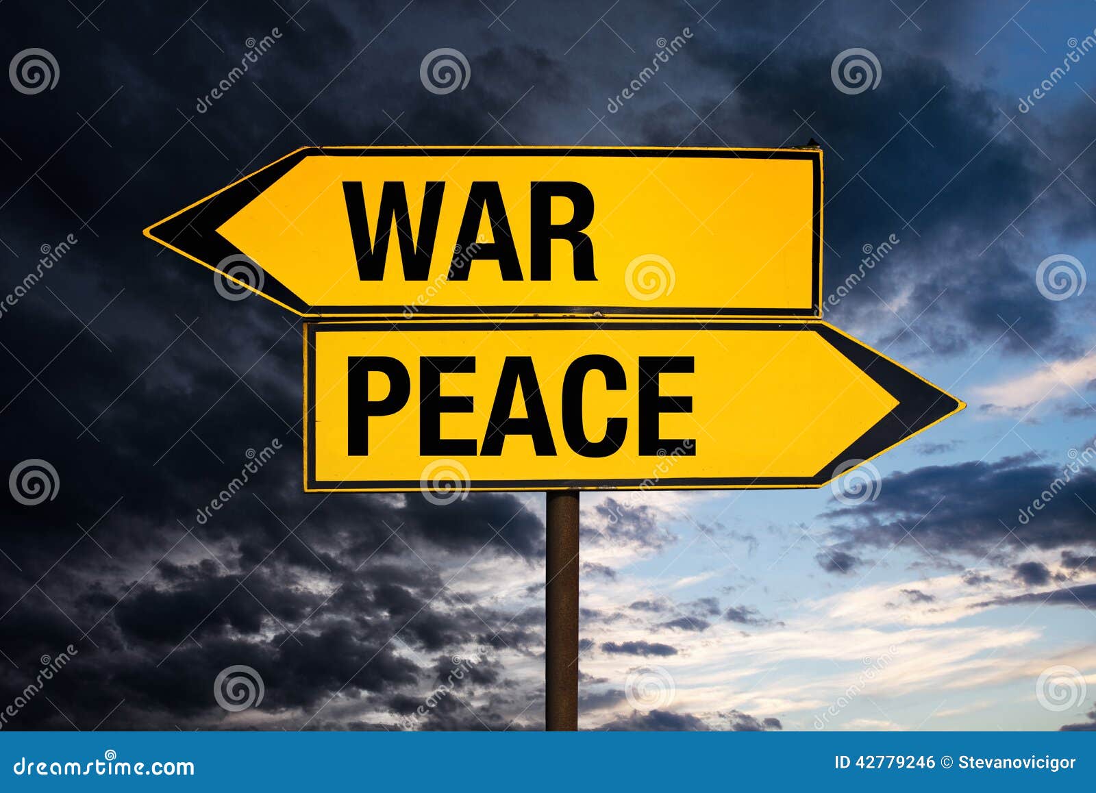 War or Peace stock photo. Image of sign, crisis, choose - 42779246